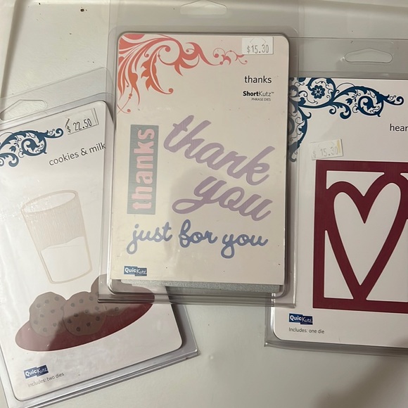 QuicKutz | Office | 3 Assorted Quick Cuts Dies Plus 2 Other Surprise ...